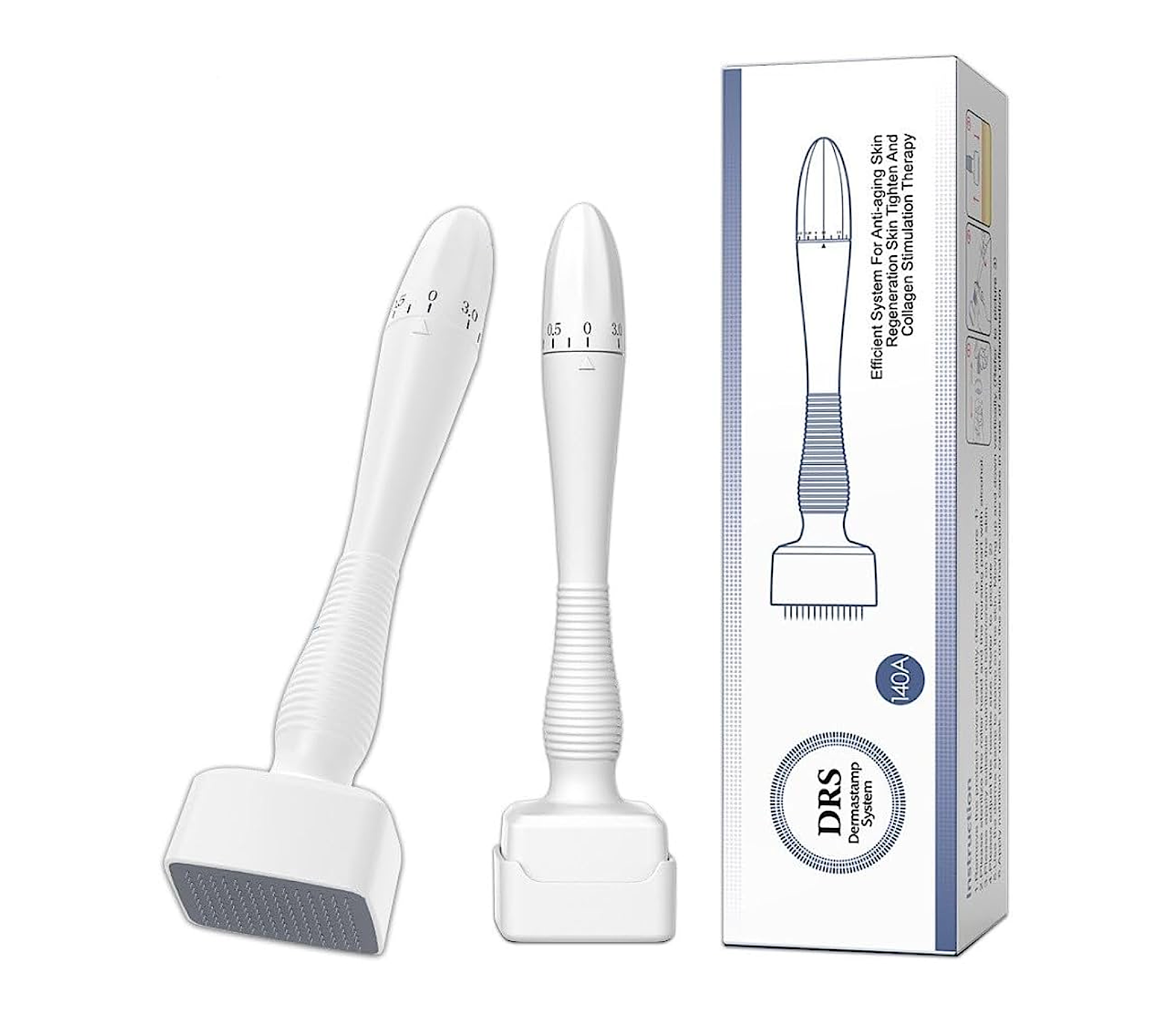 DRS Derma Stamp 140 Adjustable Needle Length Titanium Microneedling St ...