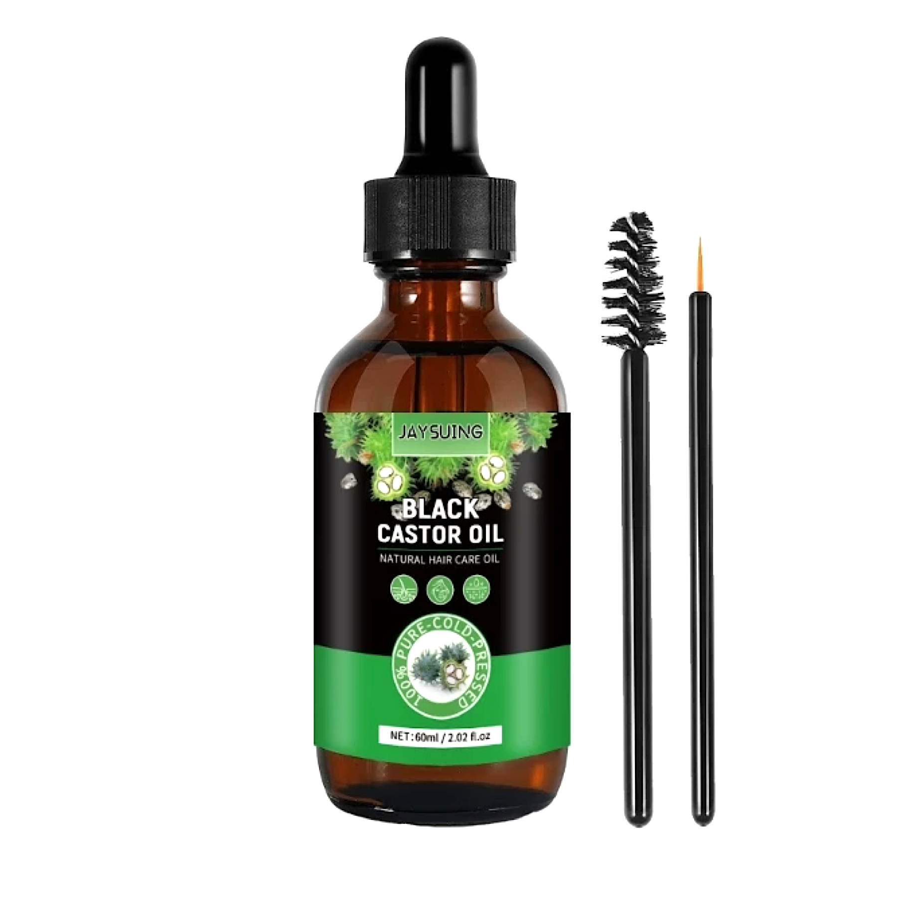 Jaysuing Organic Black Castor Oil Hair And Eyelash Growth 60ml