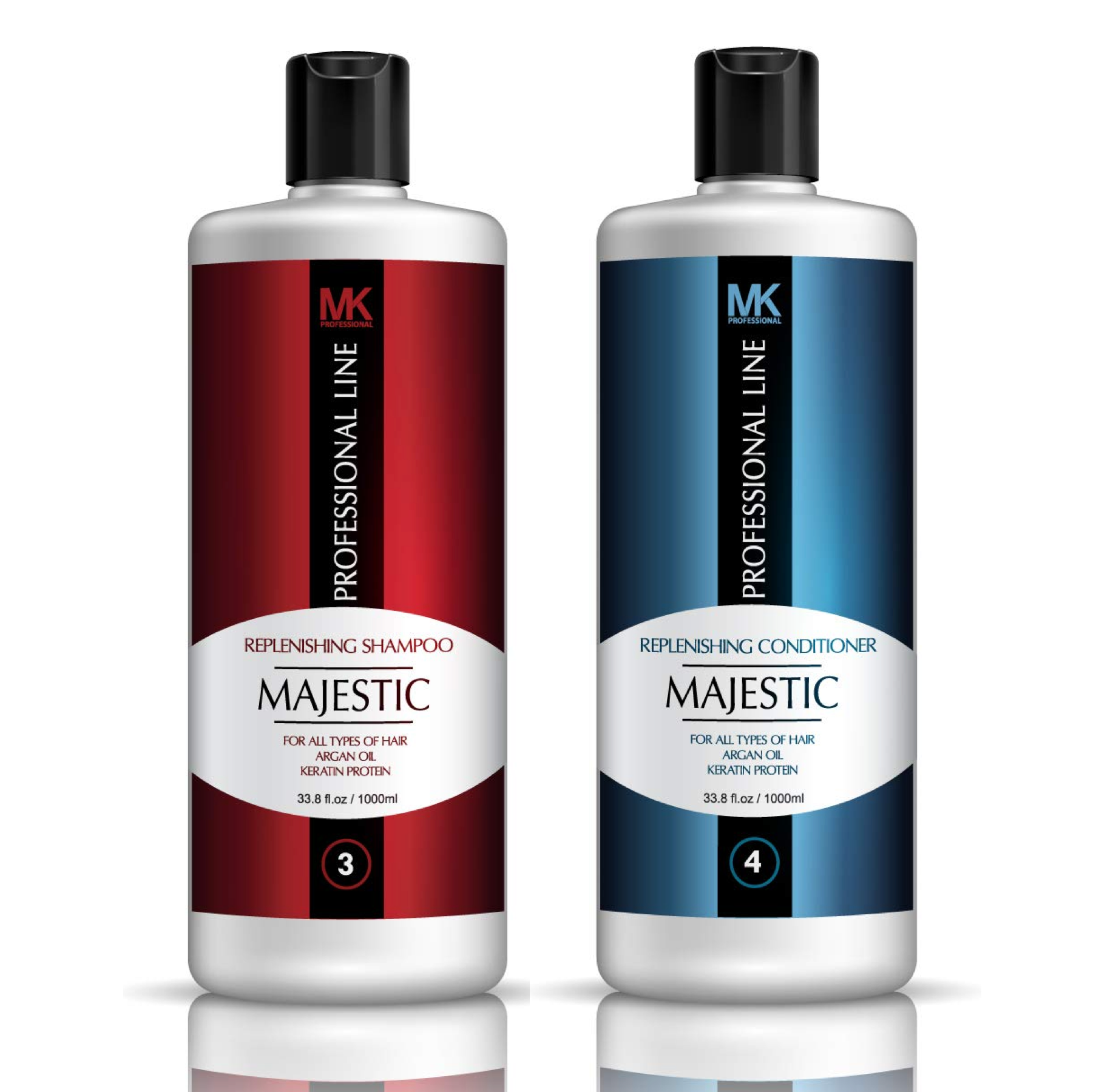 MK Professional Majestic Replenishing Keratin Shampoo & Conditioner 10 ...